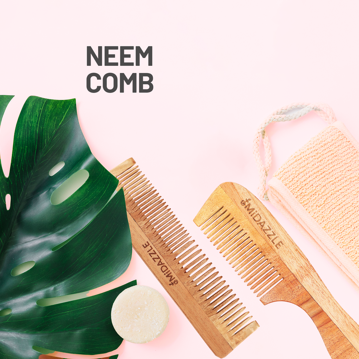 Neem Wood Combs - Pure Kacchi Neem Comb | Midazzle